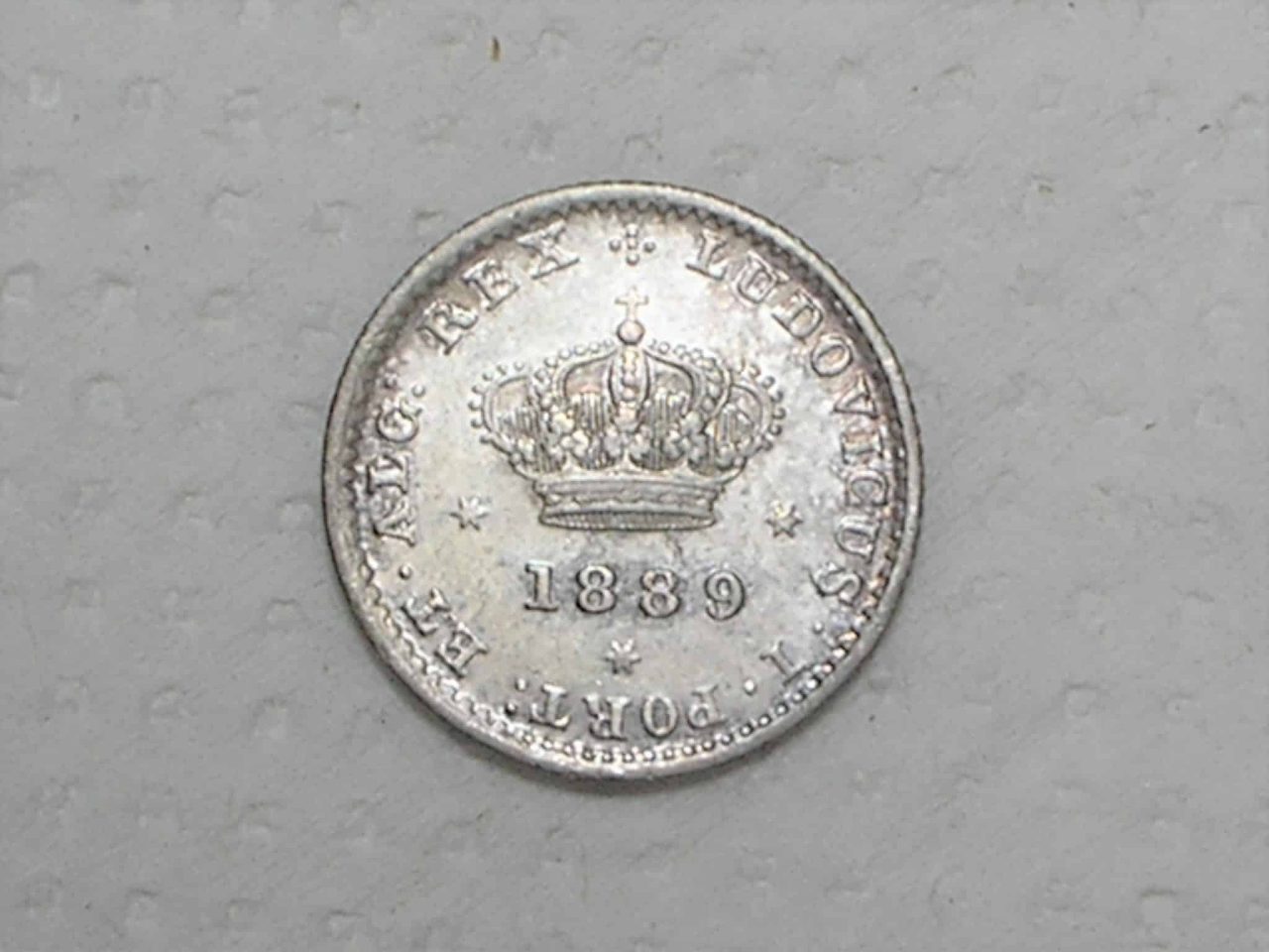 Portugal) 50 Réis - 1889 / Ludovicus I / Soberba / Prata / P.01.1