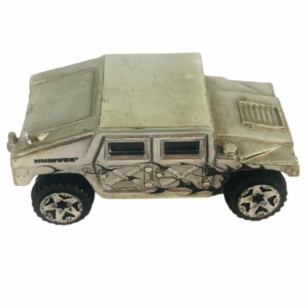 MINIATURA HOT WHEELS HUMVEE PRATEADO GENERAL CORP.