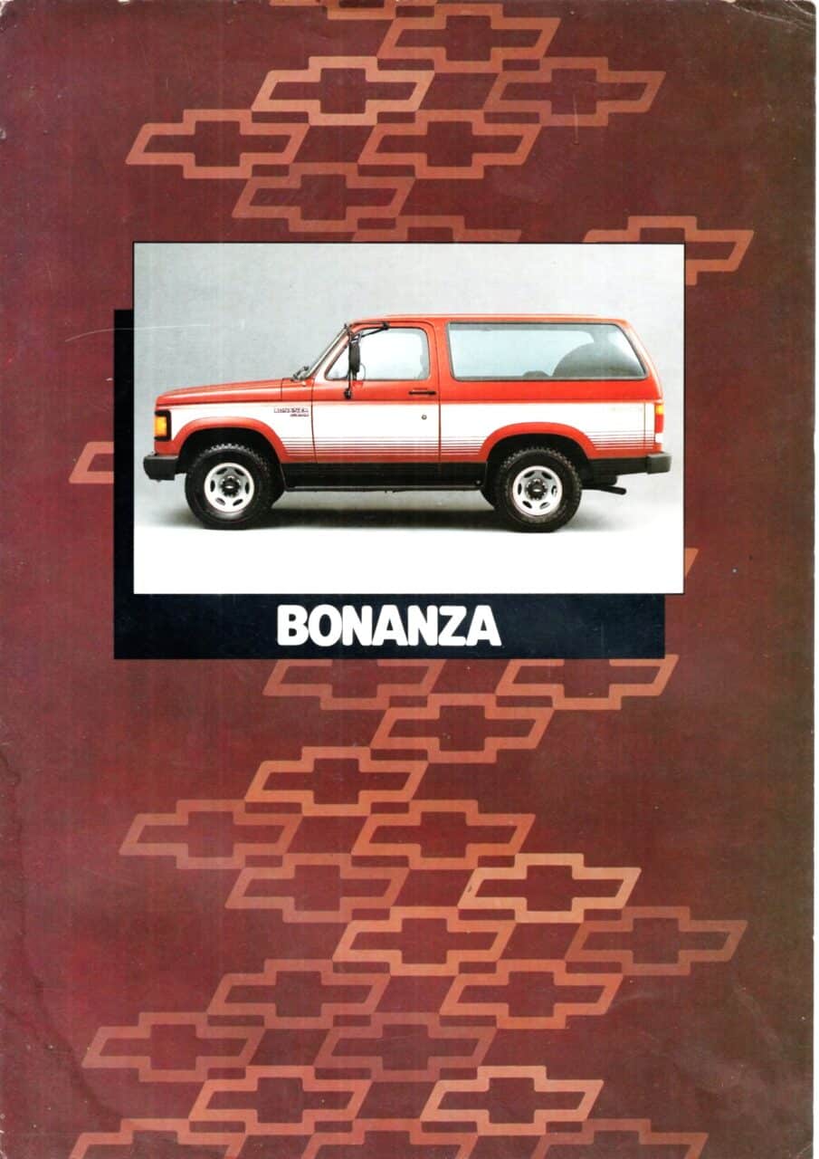 Folder Propaganda Antiga Chevrolet Bonanza - 1990