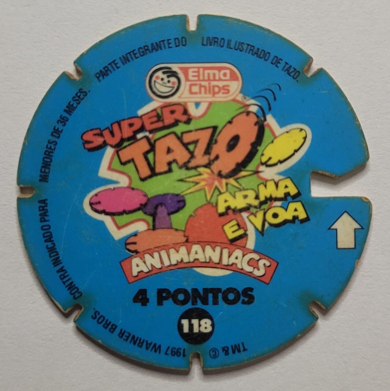 Tazo Nº 118 Animaniacs - Elma Chips 1997 - Super Tazo Arma E Voa ...